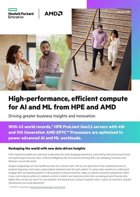 High Performance Efficient Compute For Ai And Ml From Hpe And Amd