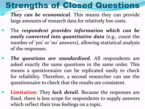 Questionnaire Research Method Pptx