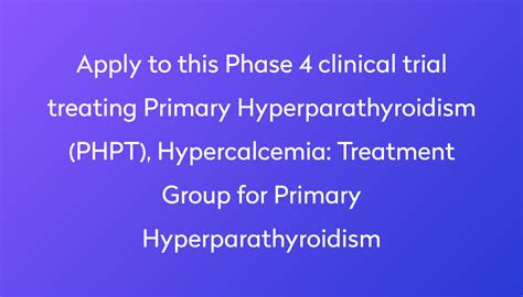 Treatment Group For Primary Hyperparathyroidism Clinical Trial 2023 Power