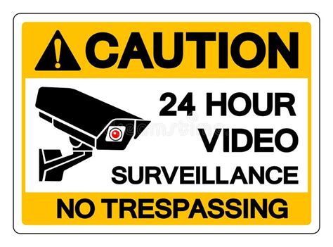 Caution No Trespassing Symbol Sign Vector Illustration Isolate On