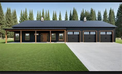 1750 Sqft Living 3 Bedroom And 25 Bath Barndominium With A 3 Car