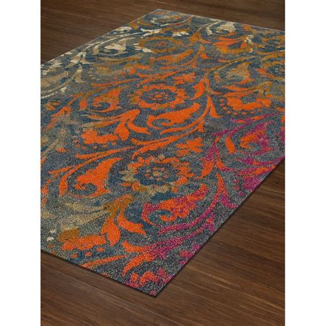 Dalyn Rug Co Antiquity Dalyn Teal Area Rug Orange And Blue Design