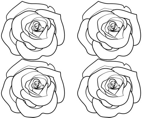 Rose Printable Template Free Printable Paper Сraft Templates