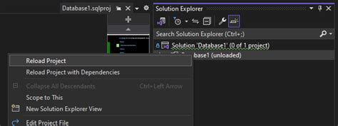 Git Not Picking Up Change To Database Project S Properties In Visual Studio Stack Overflow