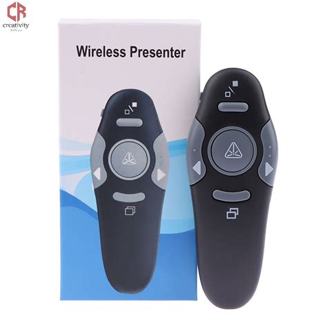 [cr] 2 4ghz Wireless Usb Powerpoint Presentation Ppt Flip Pen Pointer Clicker Presenter With Red