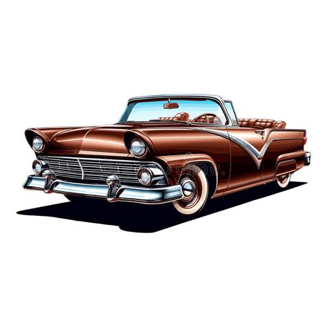 Classic Car Vector Design With A Nostalgic Vintage Appeal Stock Vector Illustration Of Mobile