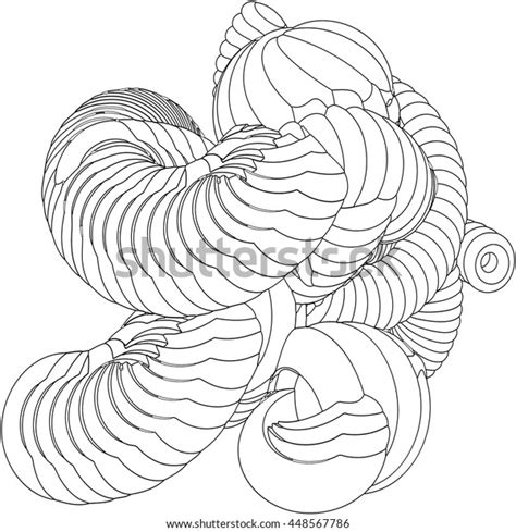 Vector Illustration Abstract Complex Structure Consisting Stock Vector