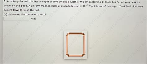 solved a rectangular coil that has a length of 20 0cm ﻿and a
