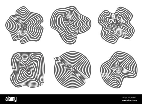 Topographic Wooden Tree Rings Patterns Abstract Organic Textured