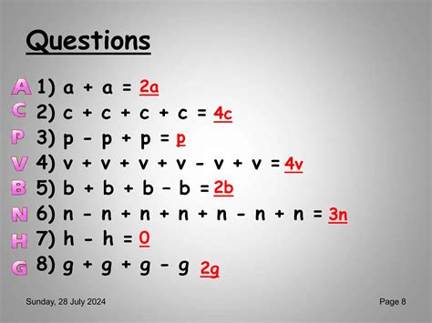 Introduction To Algebra For Primary School Ppt