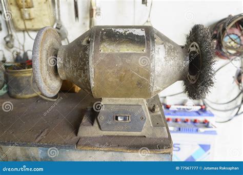 Old Bench Grinder Stock Image Image Of Motor Heat Craft 77567777