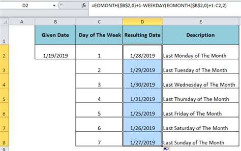 Excel Formula Get Last Weekday In Month Excelchat