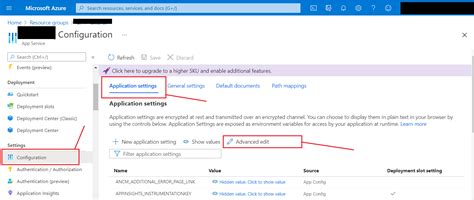 azure website how to manually import application settings from a file