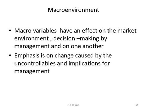 The Business Environment Microenvironment Market Environment Macro