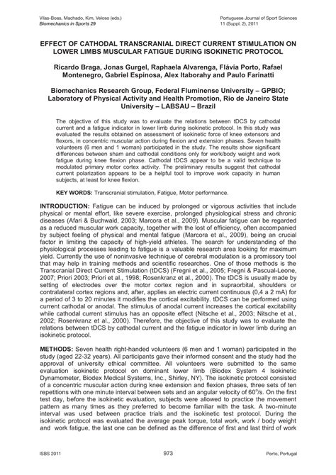 Pdf Effect Of Cathodal Transcranial Direct Current Stimulation On