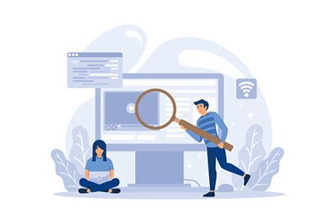 프로젝트 개발의 엔지니어 팀 개발자를위한 템플릿 코딩 개발 컴퓨터 또는 비즈니스를위한 워크 스테이션의 프로그래머 문자가있는 개념 평면 아이소메트릭 벡터 일러스트 레이 션