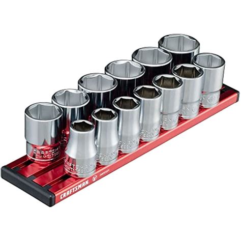 Craftsman V Series Socket Set Shallow Mm 1 2 Inch Drive 13 Piece Cmmt17580v