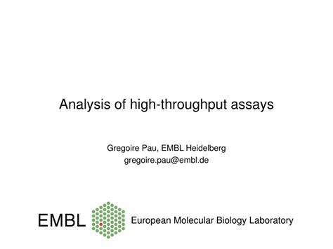 Ppt Analysis Of High Throughput Assays Powerpoint Presentation Free
