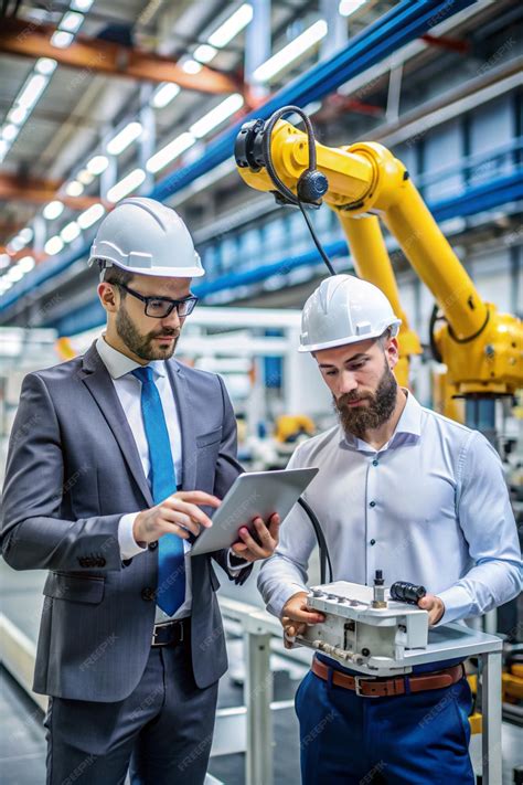 Industrial Engineer Technician Manager Control Robotics On Monitoring