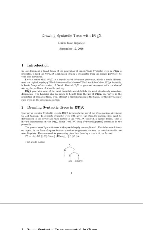 Latex Programming Coding Syntactic Trees In Latex With Qtree
