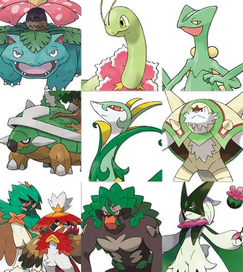 Grass Type Pokemon Starters