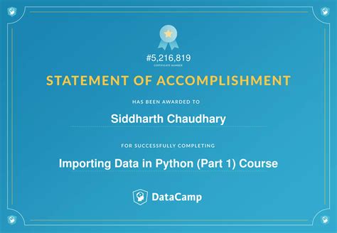 Certificate Importing Data In Python From Relational Databasexls And Flat Files Ppt