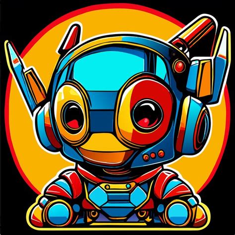 Premium Vector Digital Daydreams Little Robot Vector Inspiring Creations