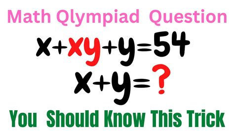 How To Solve Algebraic Expression Math Olympiad Question Learn This Unique Trick Algebra