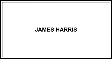 Obituary James Harris