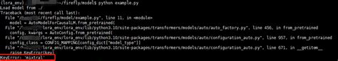 yeungnlp firefly mixtral 8x7b · exception keyerror mixtral while