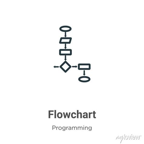 Flowchart Outline Vector Icon Thin Line Black Flowchart Icon • Wall
