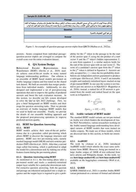 Tce At Quran Qa 2022 Arabic Language Question Answering Over Holy Quran Using A Post