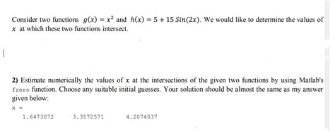 Solved Consider Two Functions G X X2 And H X 5 15