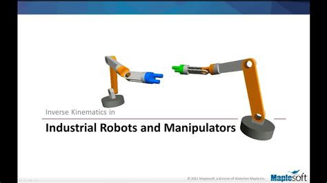 Inverse Kinematics For Industrial Robots And Manipulators Youtube