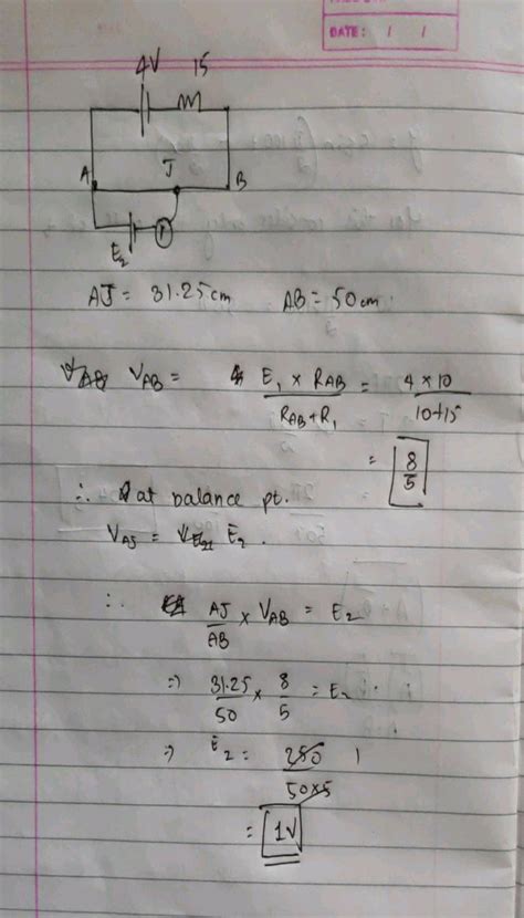 AF Figure Shows The Circuit Of A Potentiometer The Length Of The Potentiometer Wire AB Is Cm