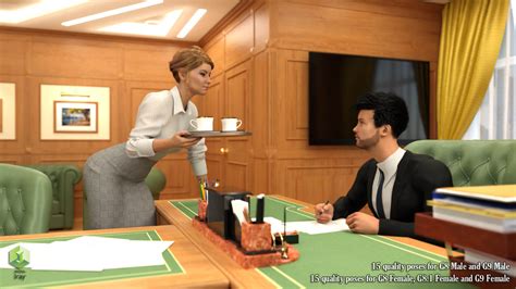Alx Boss And Secretary Poses For G8f G81f G8m Genesis 9 Daz