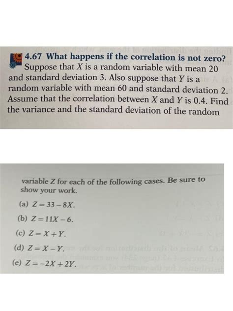 Solved What Happens If The Correlation Is Not Zero Chegg