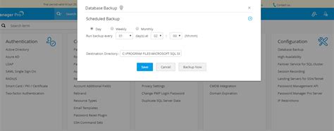 Database Backup For Password Manager Pro With Ms Sql Server