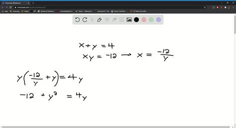 find two numbers whose sum is 4 and whose product is 12 numerade