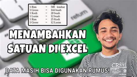 Cara Menambahkan Satuan Di Belakang Angka Agar Bisa Dihitung Di