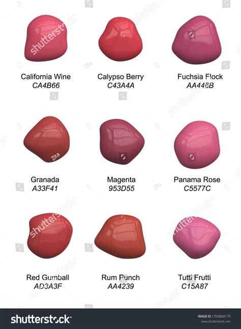 Set Handpicked Gules Paint Tones Vector Stock Vector Royalty Free 1700868175 Shutterstock