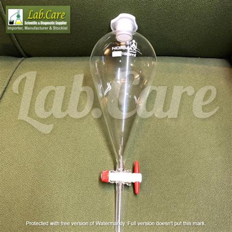 1000ml Separatory Or Separating Funnel With Ptfe Stopper Valve Lab Quality Borosilicate Glass