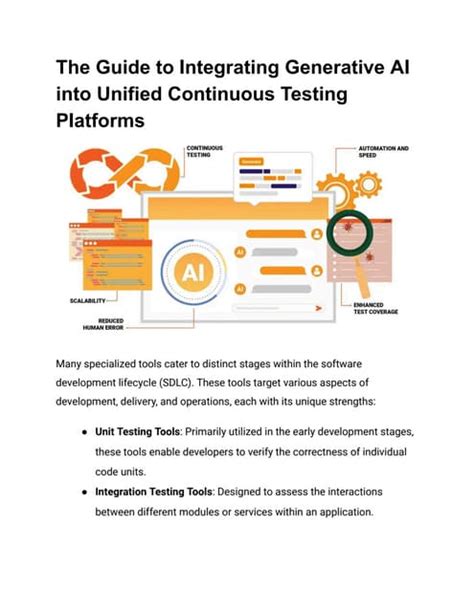 The Guide To Integrating Generative Ai Into Unified Continuous Testing