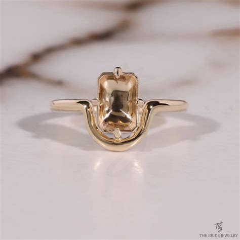 10k Solid Gold Semi Mount Ring Setting For Diamond Vintage Engagement