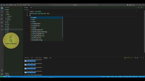 Python Importing Decimal Package Min Codelearning Youtube