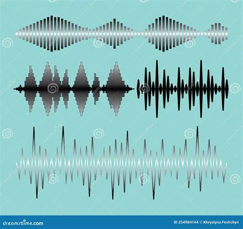sound waves collection stock illustration illustration of signal