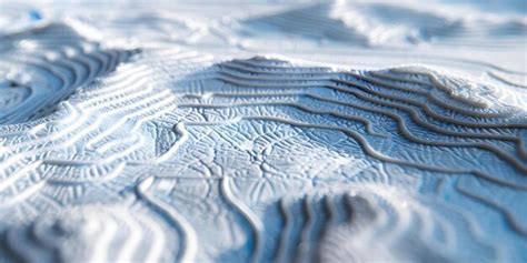 Topographic Map With Contour Lines Showing Geographic Features And Trail Paths Concept Mapping
