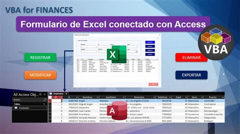 vba excel conectado con access agregar editar y eliminar youtube