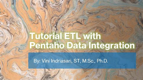 Tutorial Etl Dengan Pentaho Data Integration Youtube
