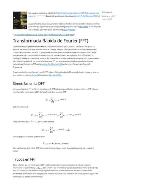 Fast Fourier Transform Fft Python Numerical Methods Pdf
